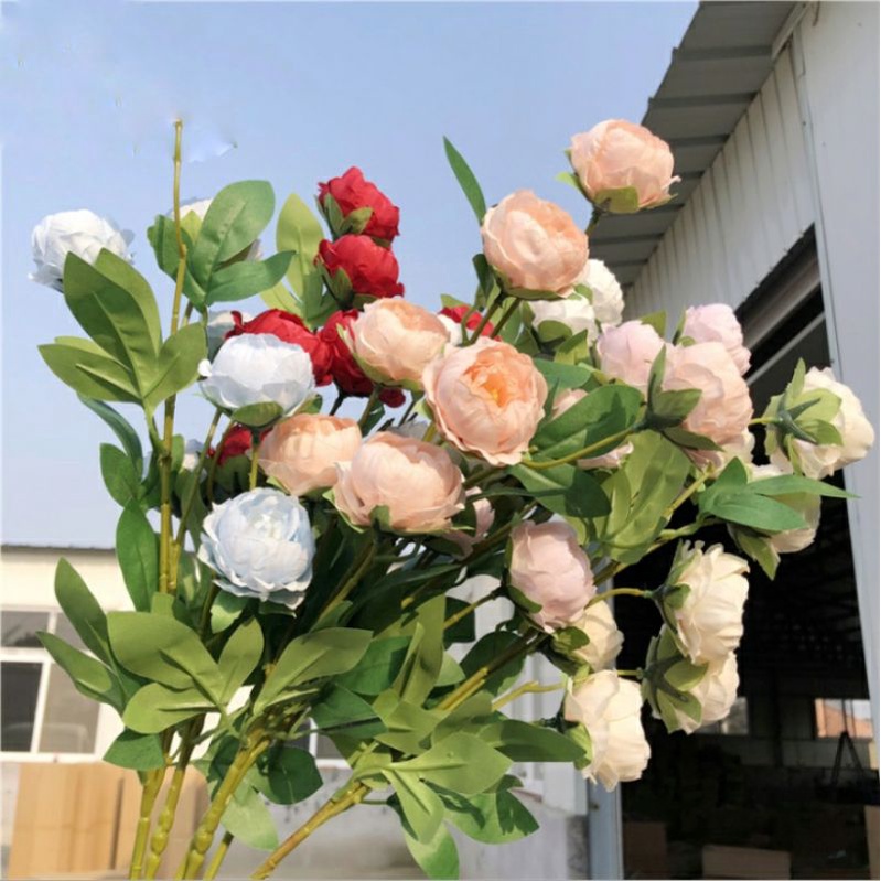 Jual BUNGA PEONY SUDUT-PEONY 7 KUNTUM-BUNGA MEJA SUDUT-BUNGA HIAS-BUNGA ...