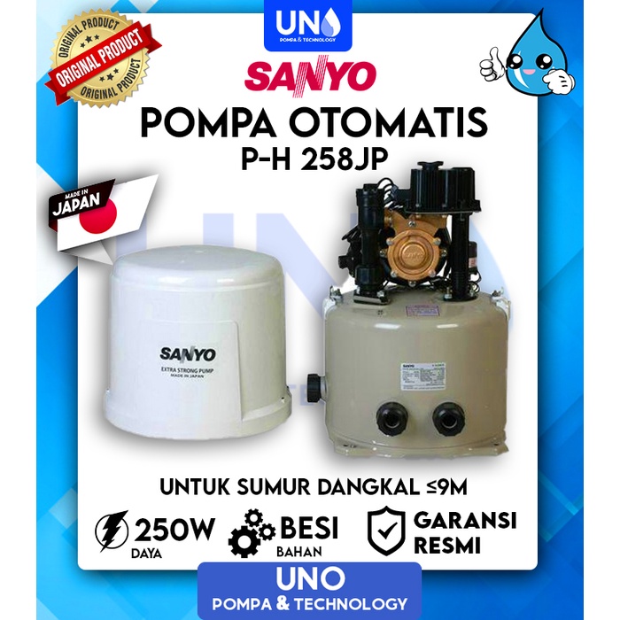 Jual Sanyo Pompa Air Sumur Dangkal Auto Otomatis PH 258 JP / PH-258 JP / PH258JP | Shopee Indonesia