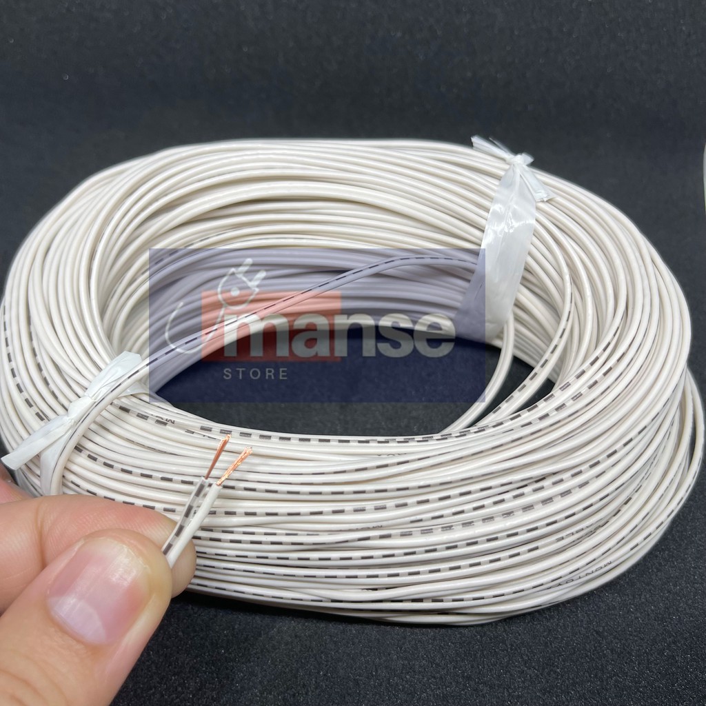 Jual Kabel Awg24 Double 2x18 Putih Putih / Kabel Awg 24 2x18 0,12 50m ...