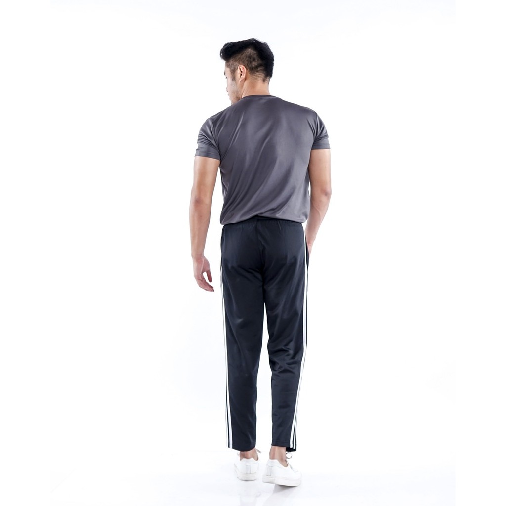 Jual Training Olahraga / Celana Training Panjang Polos Hitam 2 Strip ...