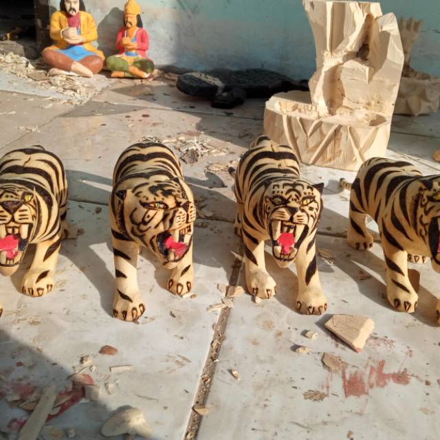 Jual Kerajinan kayu patung macan kayu | Shopee Indonesia