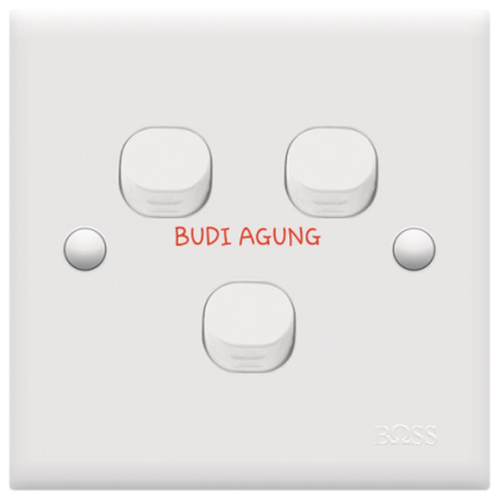 Jual Saklar 3 Gang Boss One Way . Saklar 3 tombol tipe B33/1/2a | Shopee Indonesia