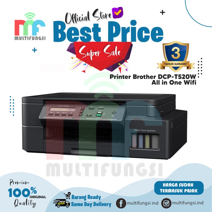Jual Printer Brother DCP-T520W / 520W Garansi Resmi T520 All in One ...