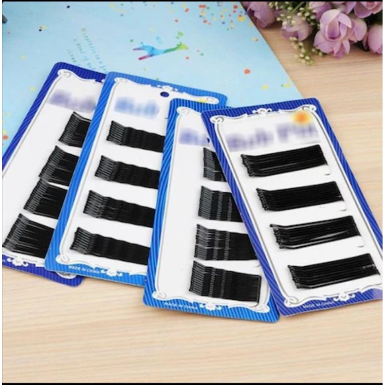 Jual D835 Jepit rambut hitam bobby pin jepit lidi pentul jepit sanggul ...