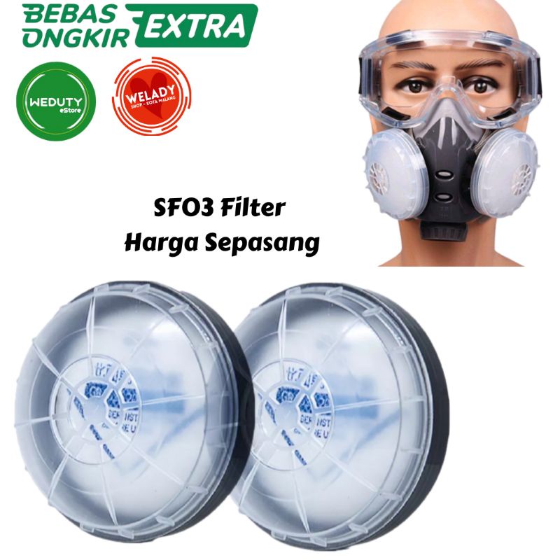 Jual FILTER CATRIDGE GAS MASK SF03 UNTUK MASKER GAS KESELAMATAN KERJA ...