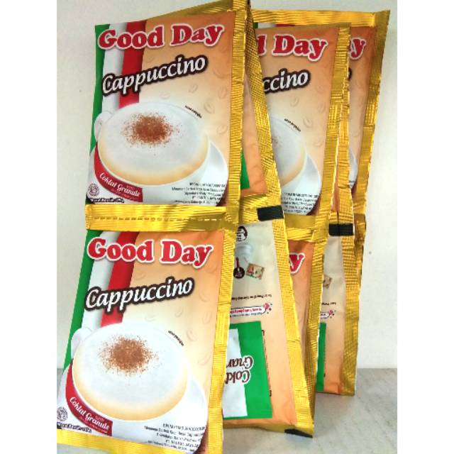 Jual Good Day Capuccino Renceng 10 sachet x 25 gram/Kopi Good Day Renteng Isi 10 sachet | Shopee ...