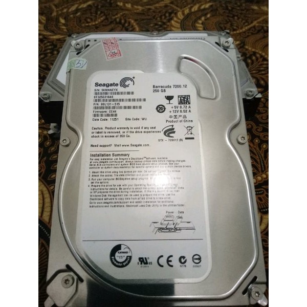 Jual Terbaru Hardisk 250 GB Sata Mulus 100% Sentinel Murah Bergaransi ...