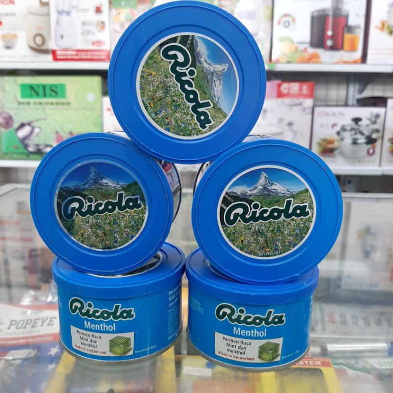 Jual Ricola Permen Kaleng Original 100gr Rasa Mint Menthol Switzerland ...