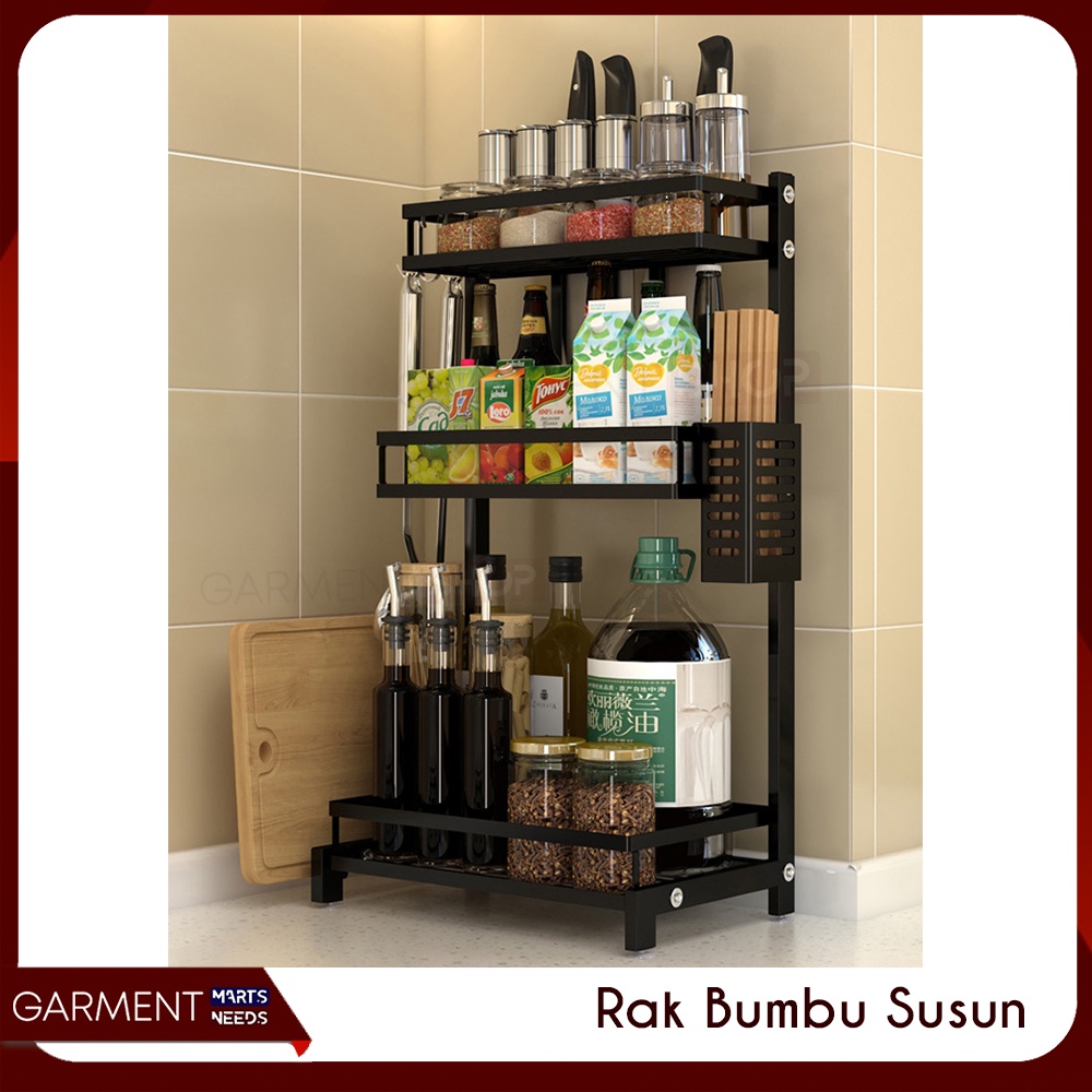 Jual RADAL - Rak Dapur Susun Tempat Bumbu Botol Kecap 2 3 Susun ...