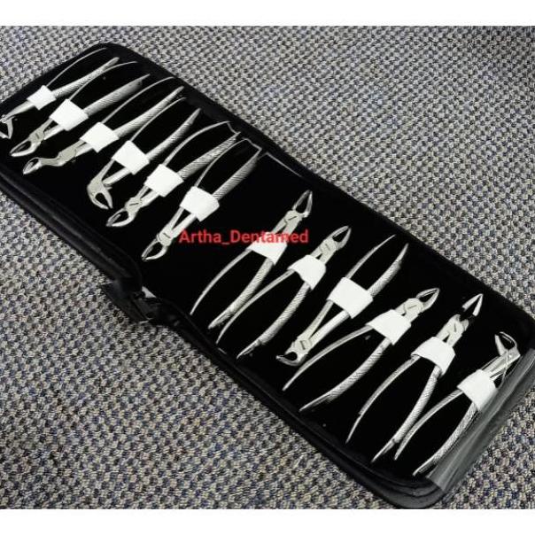 Jual 12 Pcs Tang Cabut Gigi Dewasa / Toth Forcept Adult Set | Shopee ...