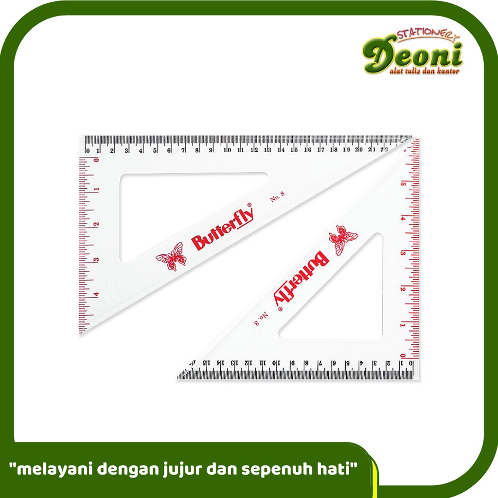Jual BUTTERFLY No. 8 Set Penggaris Segitiga | Shopee Indonesia