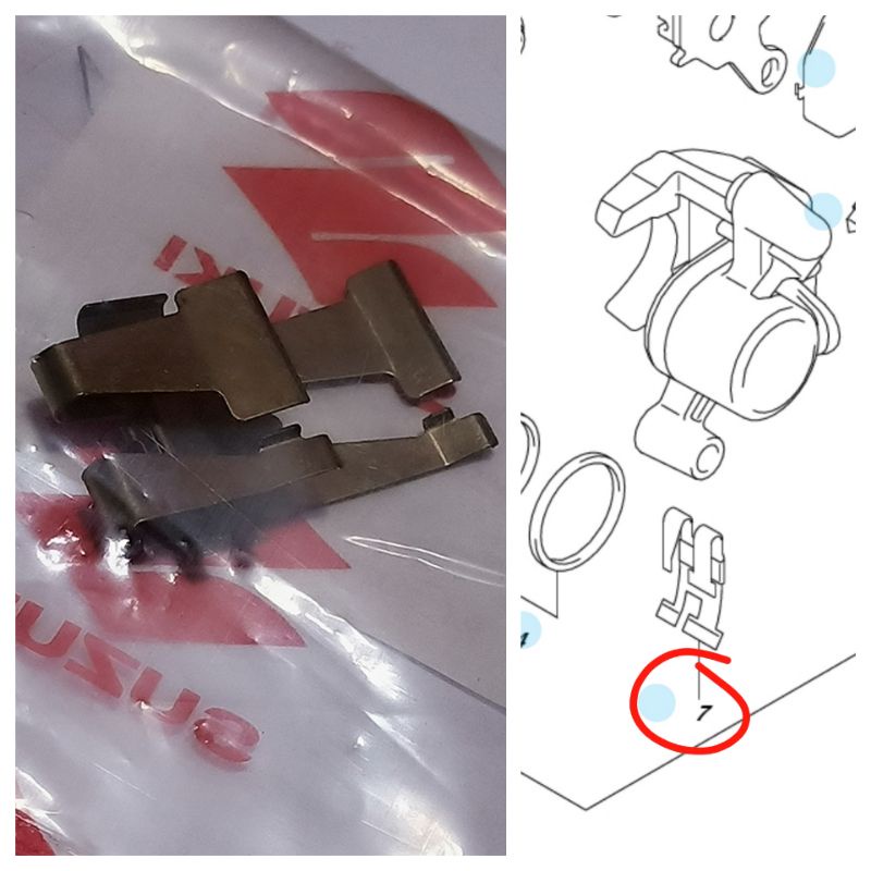 Jual SPRING PAD PLAT PENAHAN KAMPAS REM CAKRAM DEPAN SUZUKI NEX 1 OLD ...