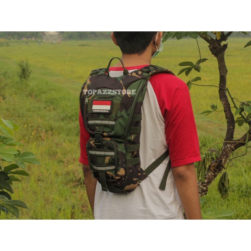 Jual Tas Hydropack Army Tactical Loreng Tentara Ransel Sepeda MTB Polisi Militer TNI | Shopee ...