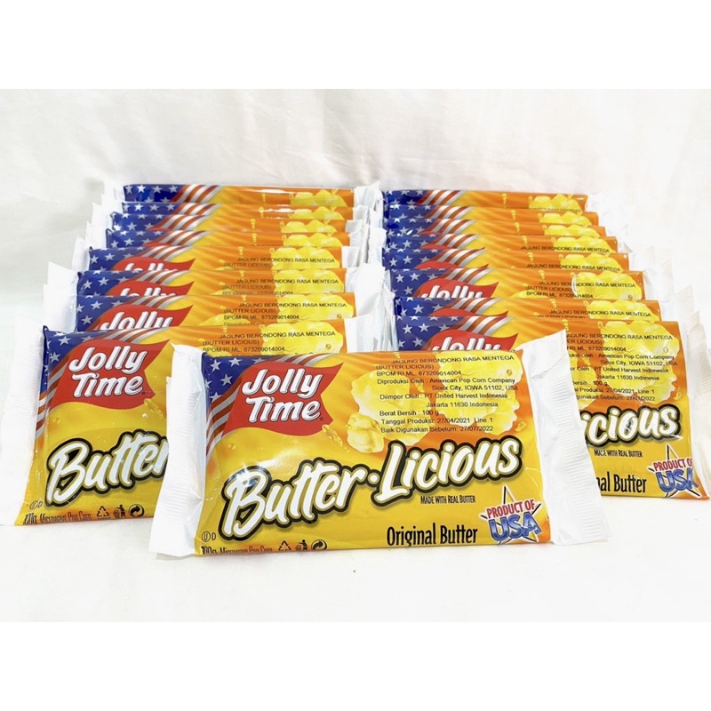 Jual POPCORN JOLLY TIME ORIGINAL USA BUTTER LICIOUS | Shopee Indonesia