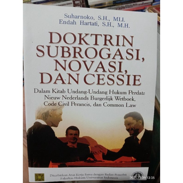 Jual DOKTRIN SUBROGASI NOVASI DAN CESSIE | Shopee Indonesia Jual DOKTRIN SUBROGASI NOVASI DAN CESSIE | Shopee Indonesia