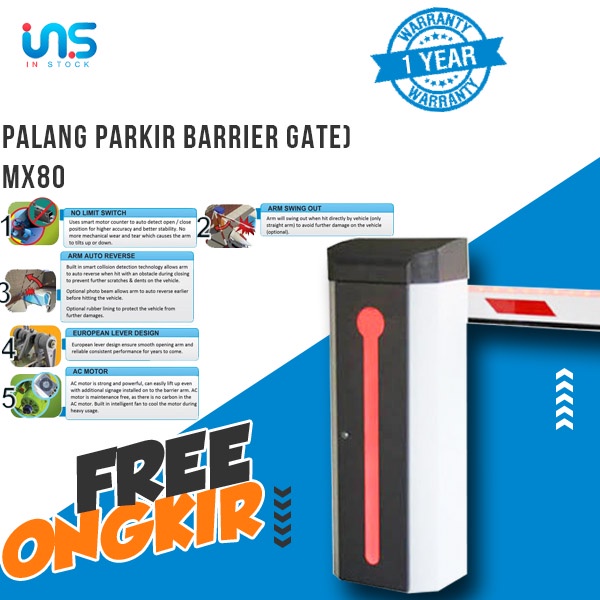 Jual Mesin Palang Parkir Barrier Gate MAGIC MX80 GARANSI RESMI Free ...