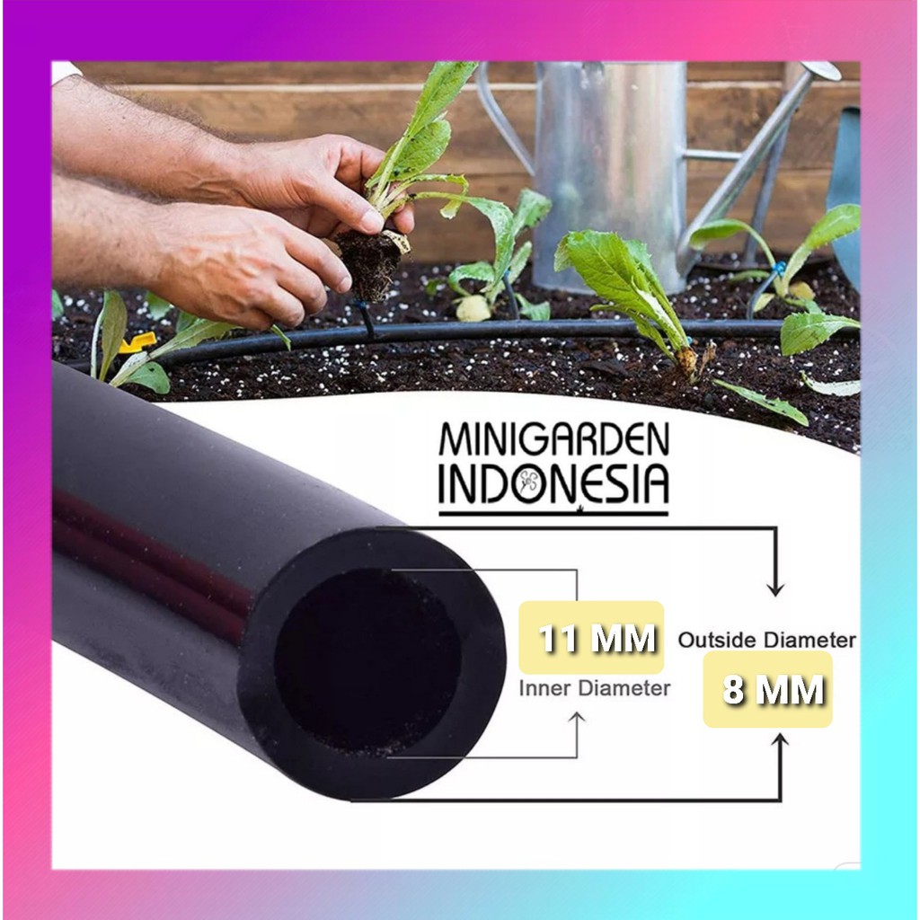 Jual SELANG PE 11MM ECER PER METER siram irigasi taman hidroponik ...