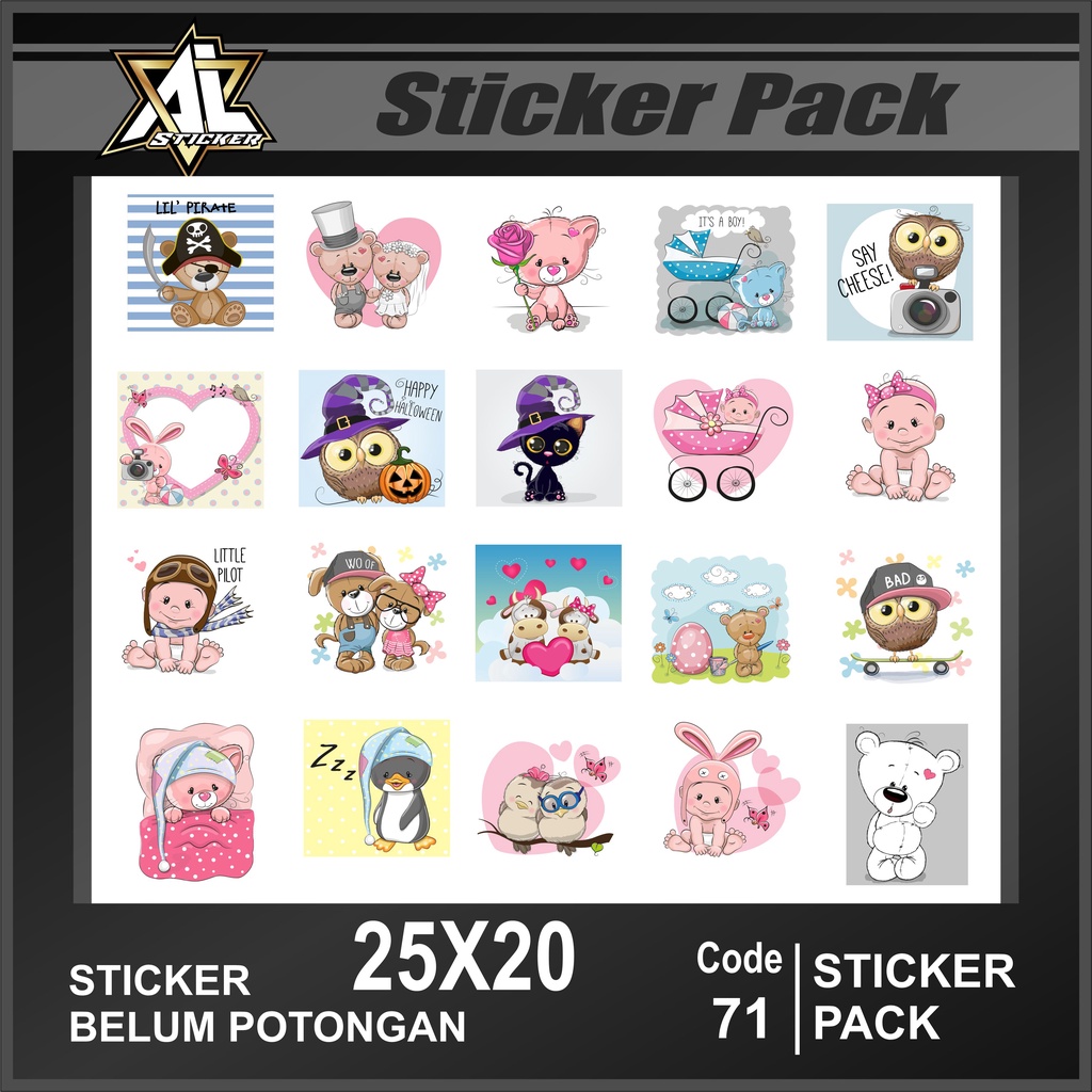 Jual SP71 Sticker Pack Racing Lembaran Sticker Variasi Motor Sticker ...