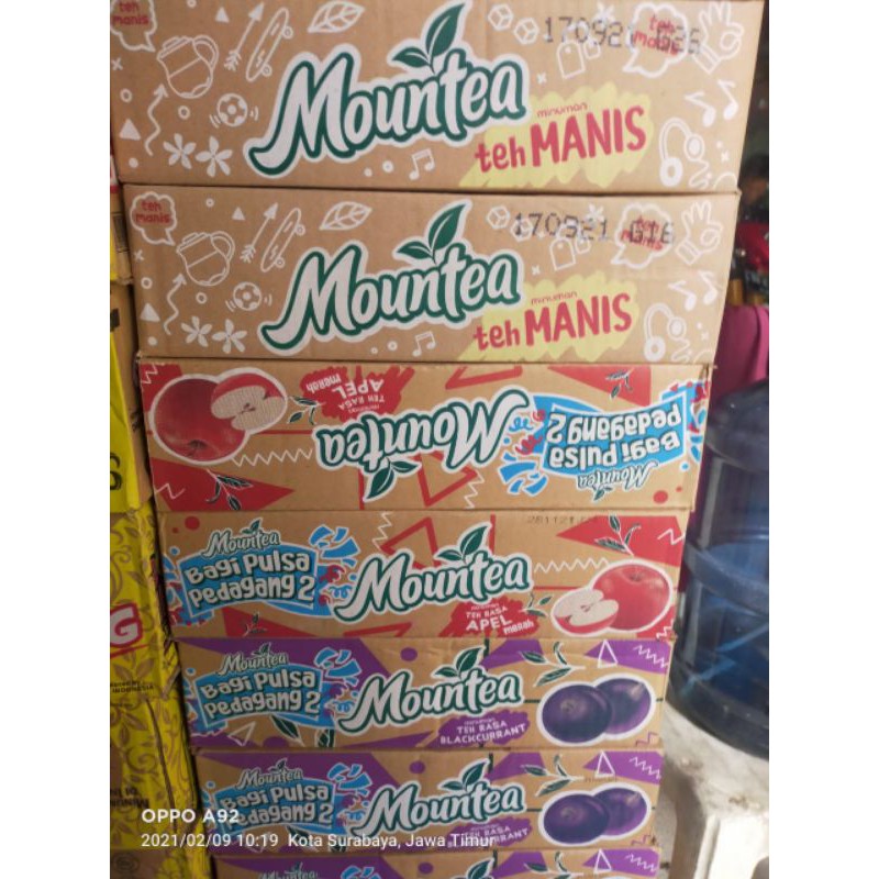 Jual teh mountea small 170ml isi 24 gelas | Shopee Indonesia