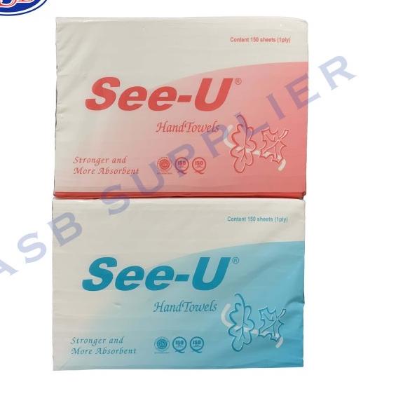 Jual Tissue Hand Towel Multifold Merk See-U (150 Sheets) | Shopee Indonesia