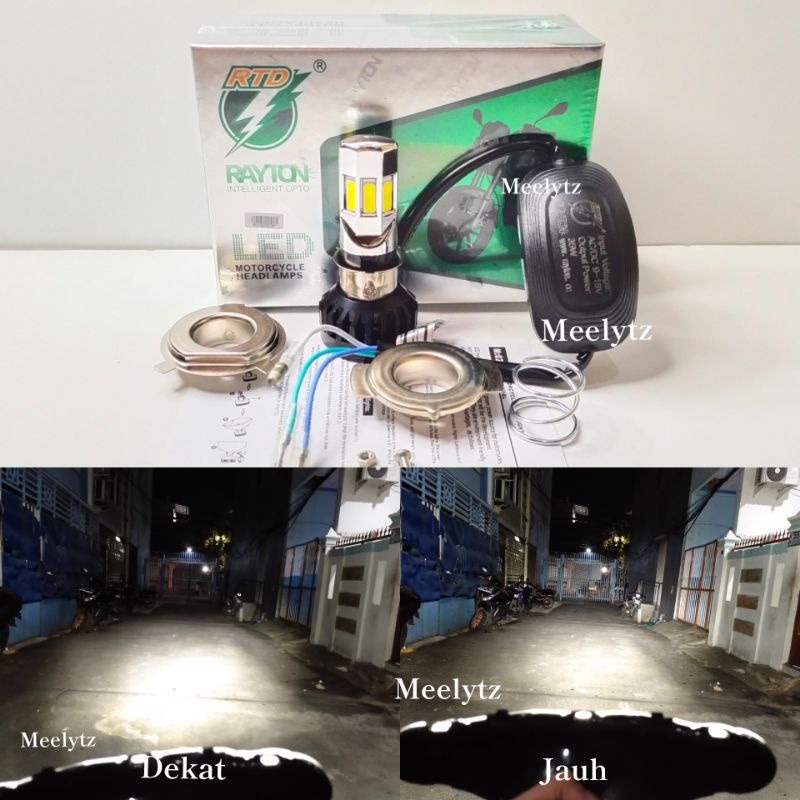 Jual Lampu utama Led RTD 6 sisi M02E Socket H6 H4 Hs1 35watt putih asli RTD Rayton | Shopee ...