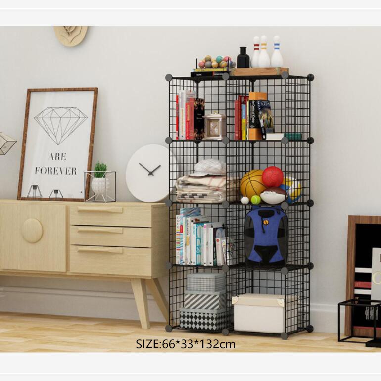 Jual Rak buku besi rak serbaguna rak toys storage box lemari baju susun ...