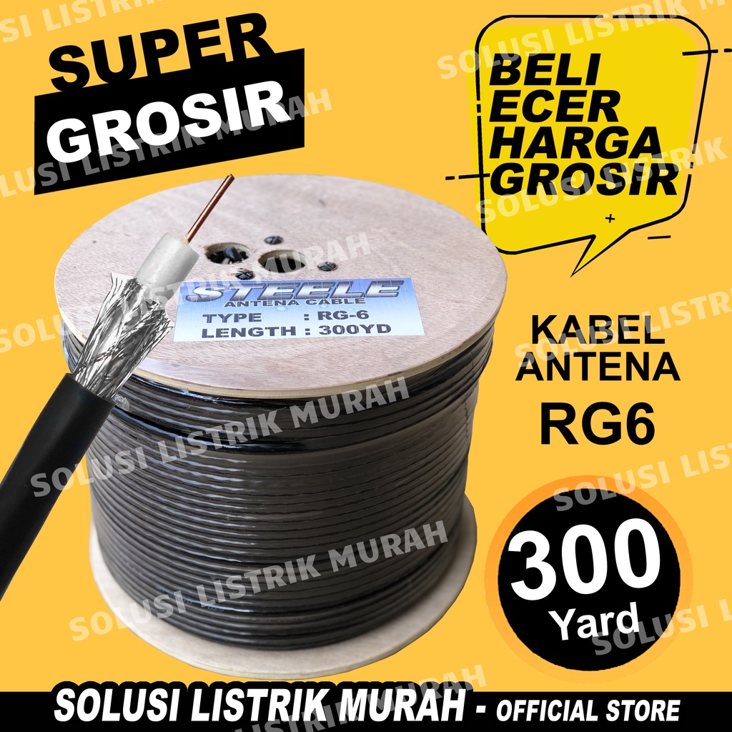 Jual Kabel Antena TV 1 Roll 300 Yard RG6 Antena TV Digital dan Analog maupun CCTV | Shopee Indonesia