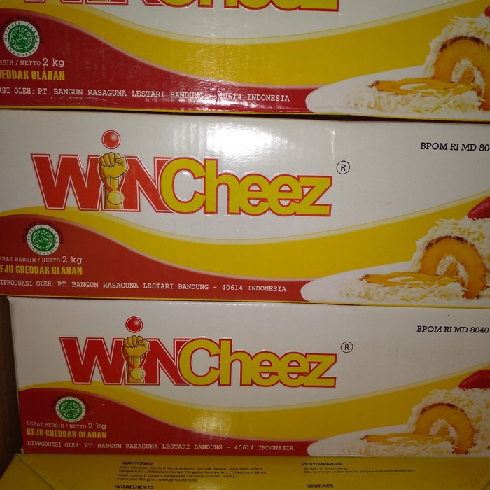 Jual WinCheez Keju cheddar 2kg / Keju Win cheez | Shopee Indonesia