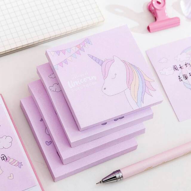 Jual (BS19) Memo blok / Sticky memo / kertas memo / sticky note unicorn ...