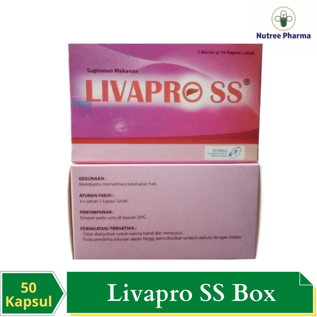 Jual LIVAPRO SS Box isi 50 Kapsul Lunak Untuk Memelihara Kesehatan Hati ...