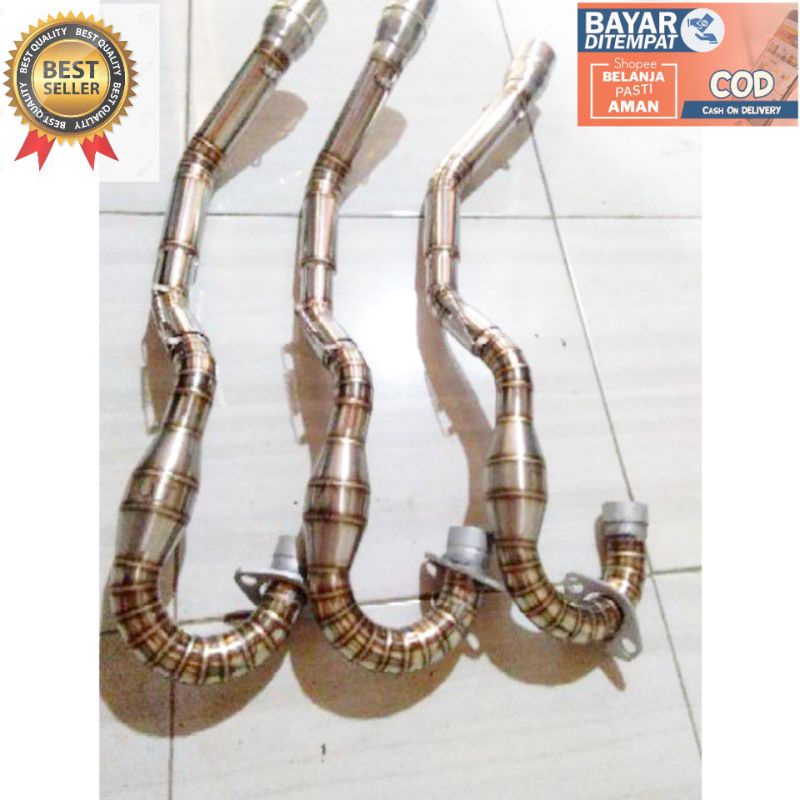 Jual pipa leher/header knalpot crf KLX BF,D-Tracker wr155 full cacing ...