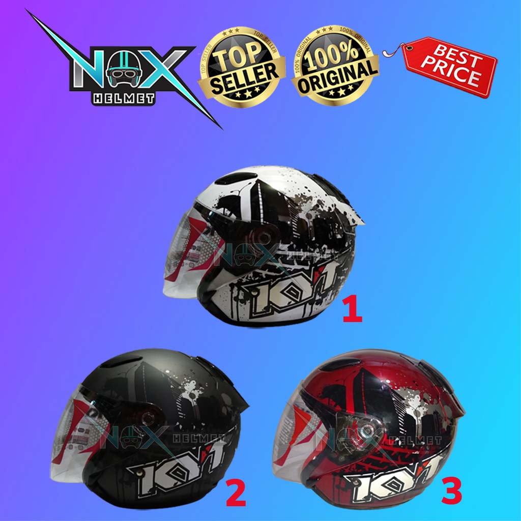 Jual Helm KYT DJ MARU Motif #10 Half Face (Ongkir 2kg) | Shopee Indonesia