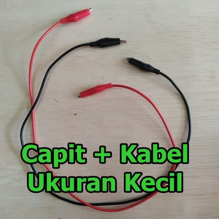 Jual Kabel plus Capit buaya aki Kecil panjang 50cm Sepasang Merah Hitam ...