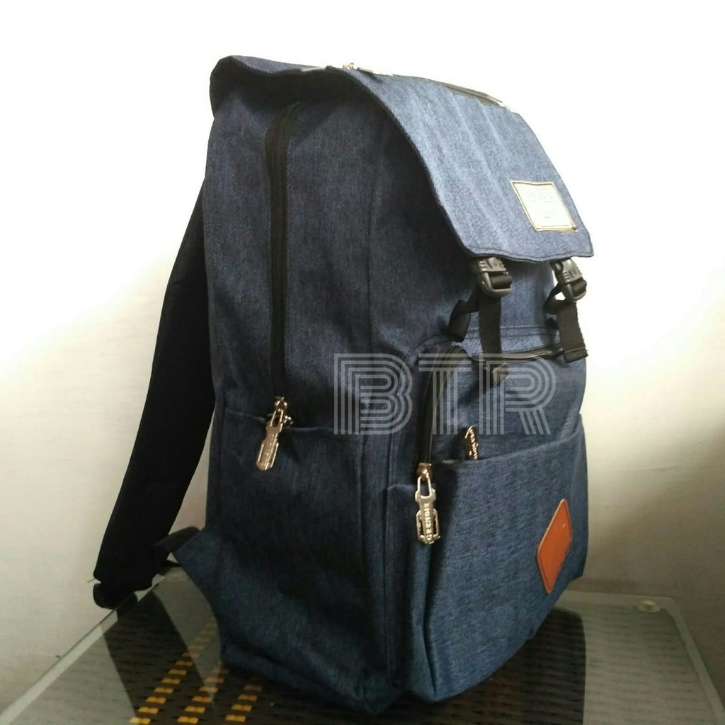 Jual Tas Ransel Laptop Pria Kerja Kantoran Travel Retro Style Warna Abu ...