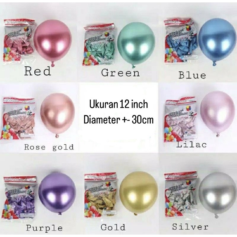 Jual Balon chrome satuan tebal & mengkilap | Shopee Indonesia
