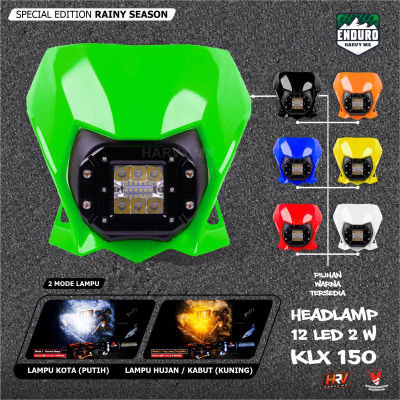 Jual HEADLAMP KLX 150 BF REFLEKTOR KLX BF DTRACKER LAMPU DEPAN KLX 150 ...