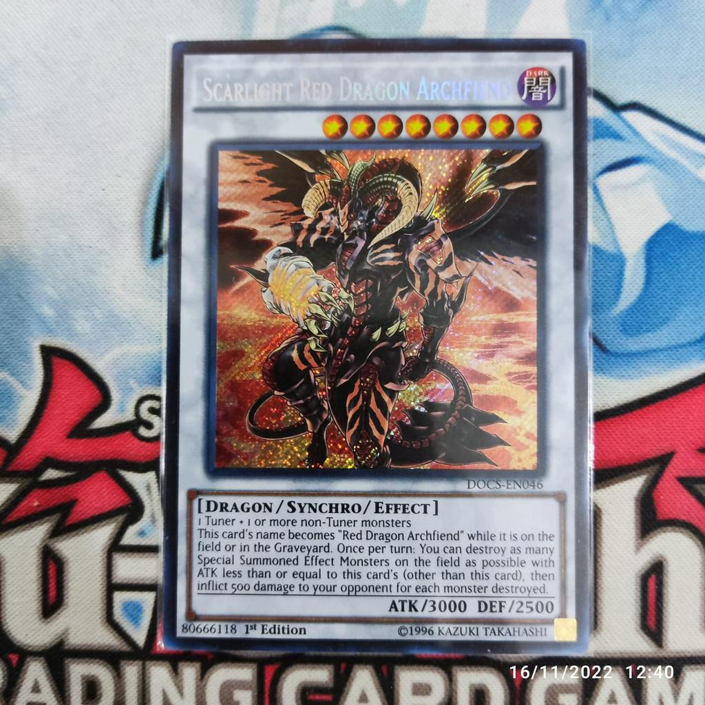 Jual yugioh scarlight red dragon archfiend DOCS secret rare 1st ...