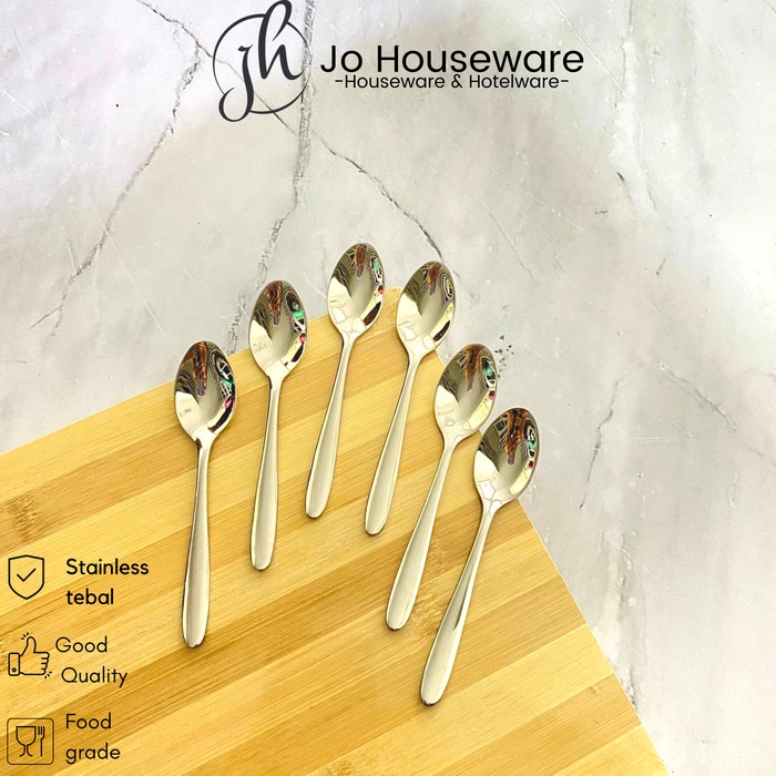 Jual Sendok kecil stainless steel / Sendok kopi set 6pcs tebal 1734 ...