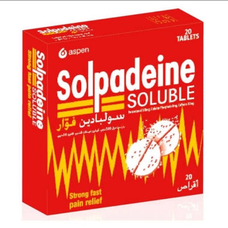 Jual SOLPADEINE SOLUBLE 20 TABLET OBAT PEREDA NYERI SAKIT KEPALA PUSING ...