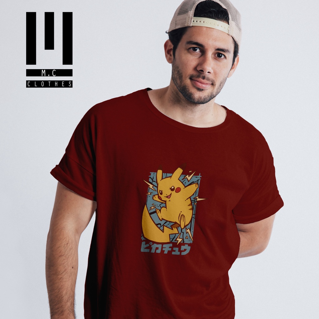 Jual Kaos Pokemon Baju pikachu Tshirt distro bahan full katun ukuran ...