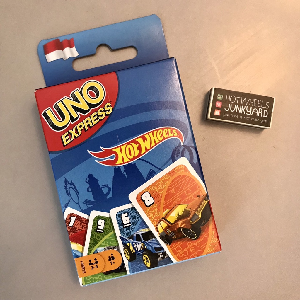 Jual Uno Express Hot Wheels Family Fun Card Game Mattel Travel Set ...