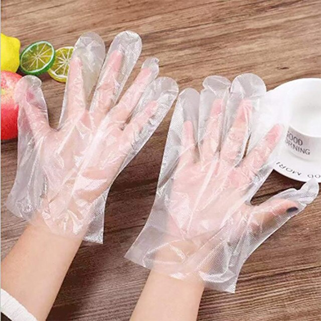 Jual [ GK ] Sarung Tangan Plastik Transparan Isi 100pcs Disposable Plastic Gloves | Shopee Indonesia