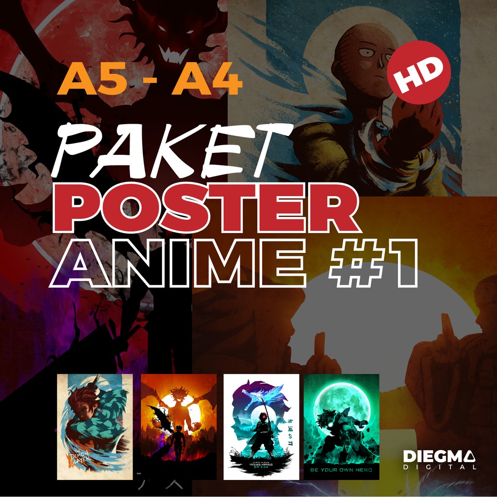 Jual PAKET POSTER MURAH ANIME A4-A5 | HUNTER X HUNTER-SHINGEKI NO ...