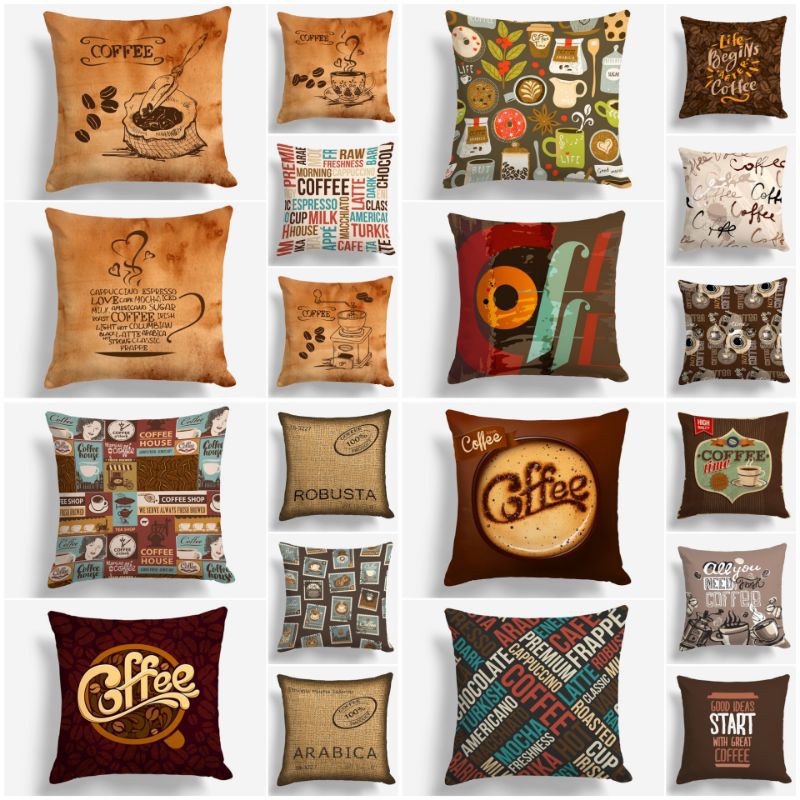Jual SARUNG BANTAL SOFA PRINT MOTIF KOPI COFFEE CAFE 40X40 CM | Shopee ...