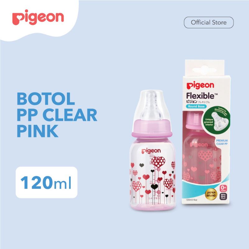 Jual PIGEON BOTOL SUSU FLEXIBLE PREMIUM CLEAR PP LOVE | Shopee Indonesia