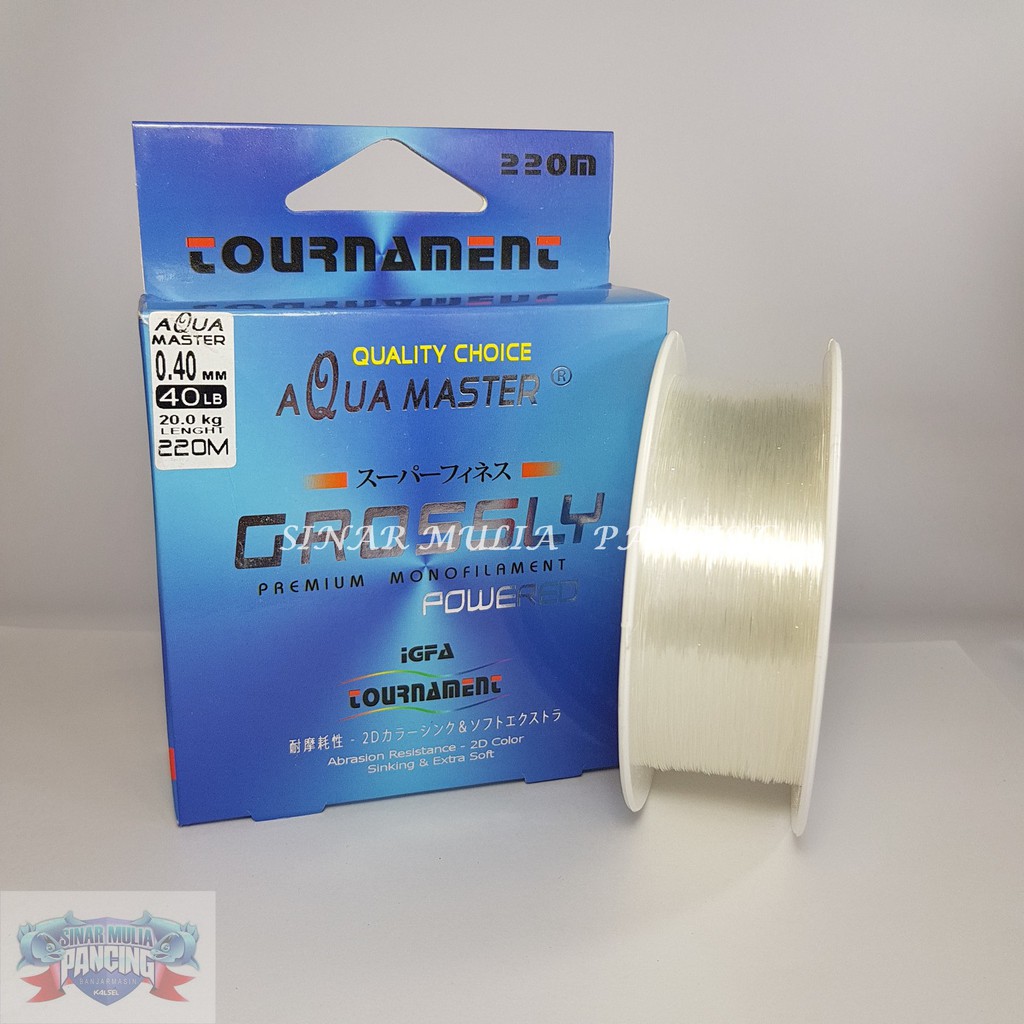 Jual Senar Pancing Aqua Master CROSSLY 220m/ 0.40mm/ 40lb/ 20.0kg ...