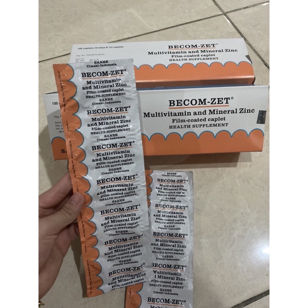 Jual READY vitamin BECOM ZET strip BECOM-ZET SANBE multivitamin kaplet ...