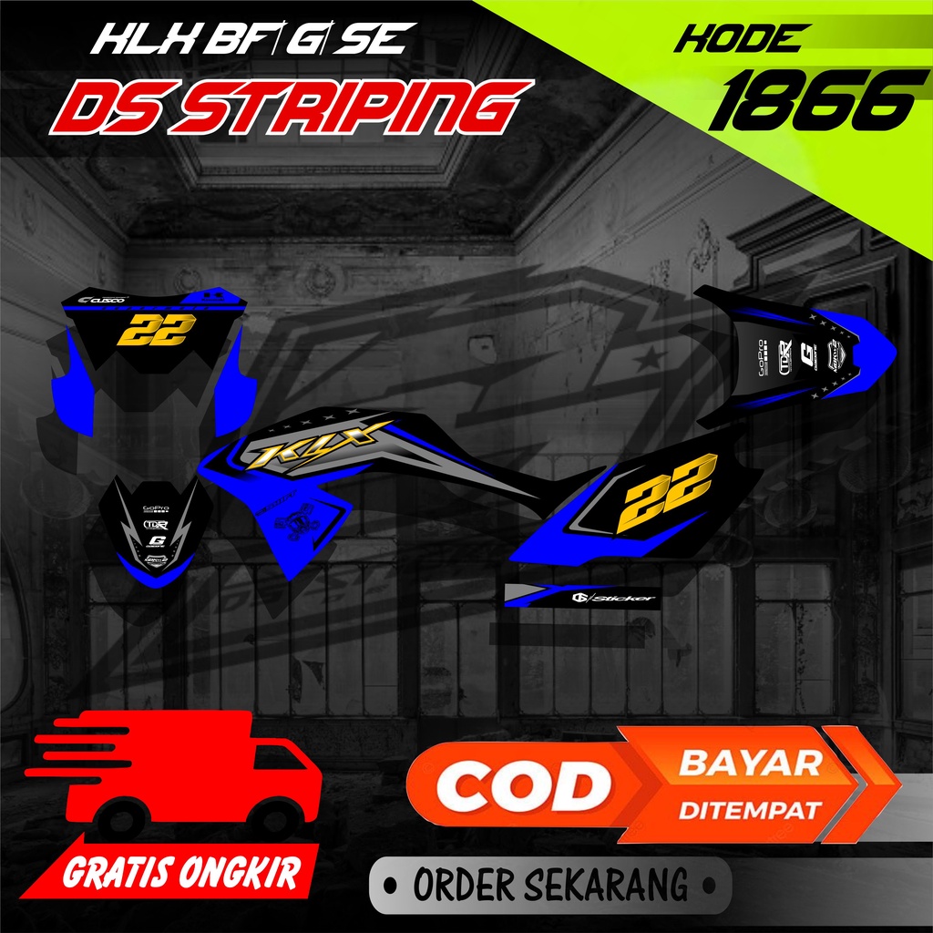 Jual 1866 Sticker Striping Motor KLX BF/G/SE List Variasi Desain Varian ...