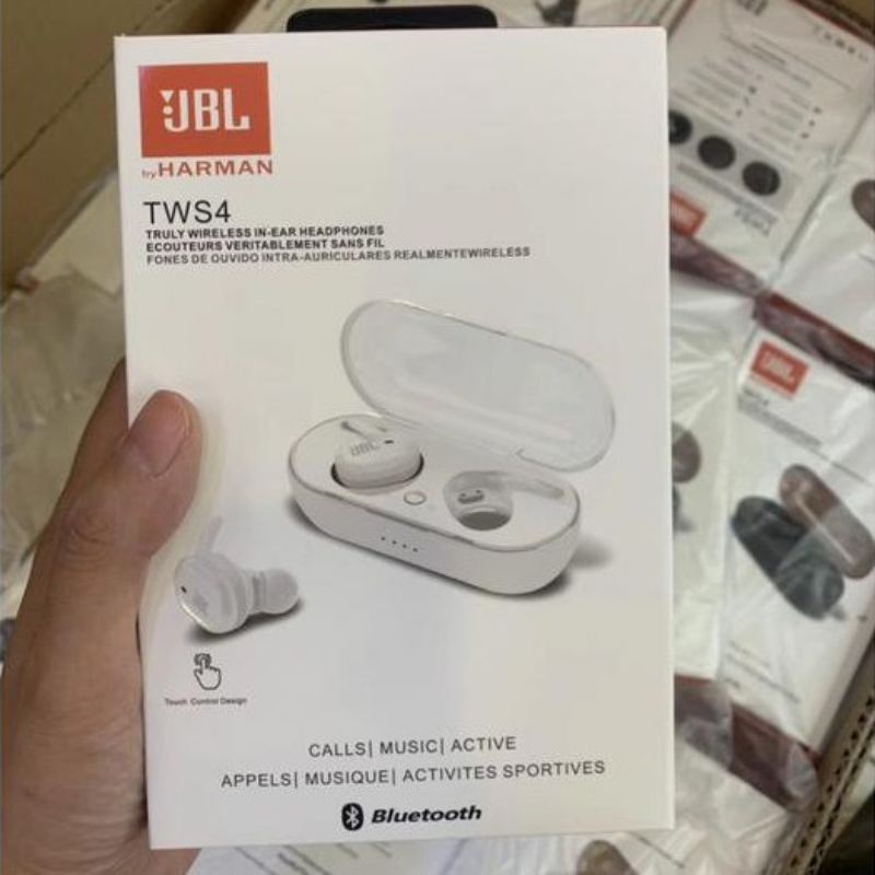Jual HENSET BLUETOOTH 5'0 JBL TWS 4 SPORT EARFOHNE TWS4 | Shopee Indonesia