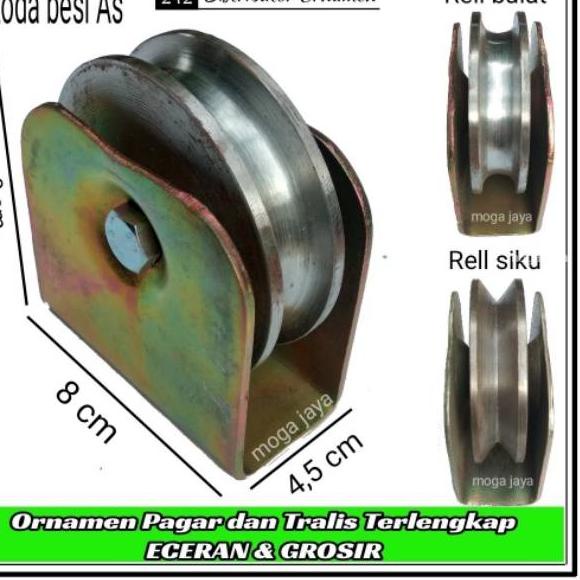 Jual Roda pagar besi as 8cm roda gerbang | Shopee Indonesia